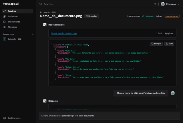 Parse - Transforme Dados em ações usando Parse AI.